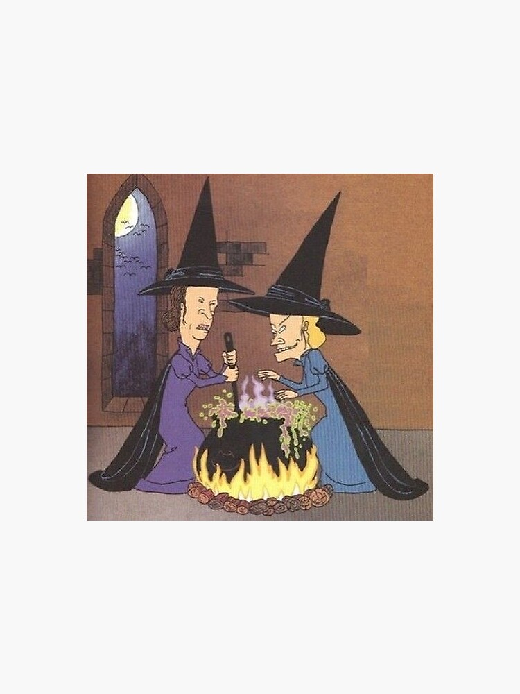 "Beavis and Butthead Witches Aesthetic Sticker" Sticker for Sale by ...