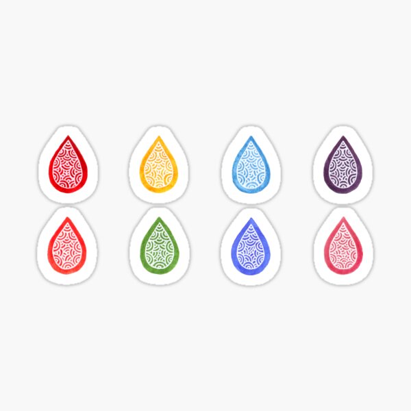 "Rainbow raindrops" Sticker by savousepate | Redbubble