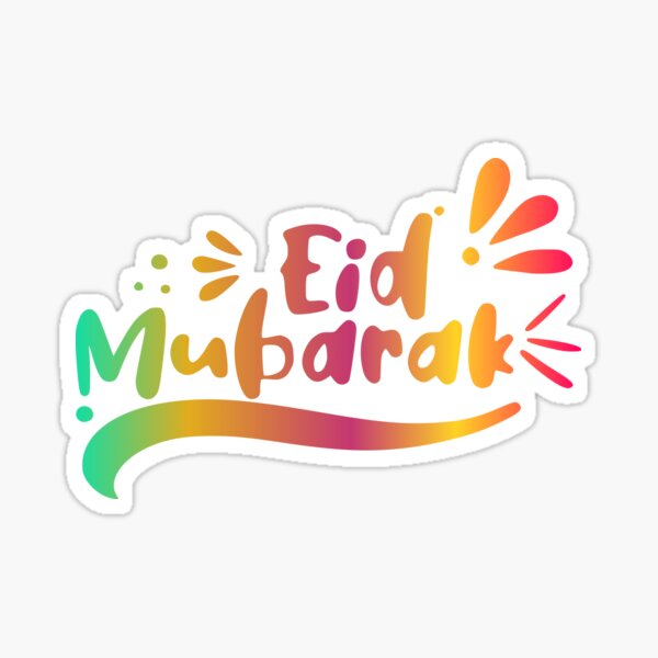 " eid mubarak, happy eid" Sticker by dalystore1 | Redbubble