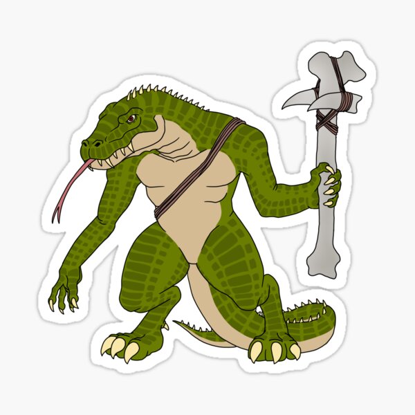 "Lizardman " Sticker for Sale by KevinLooney | Redbubble