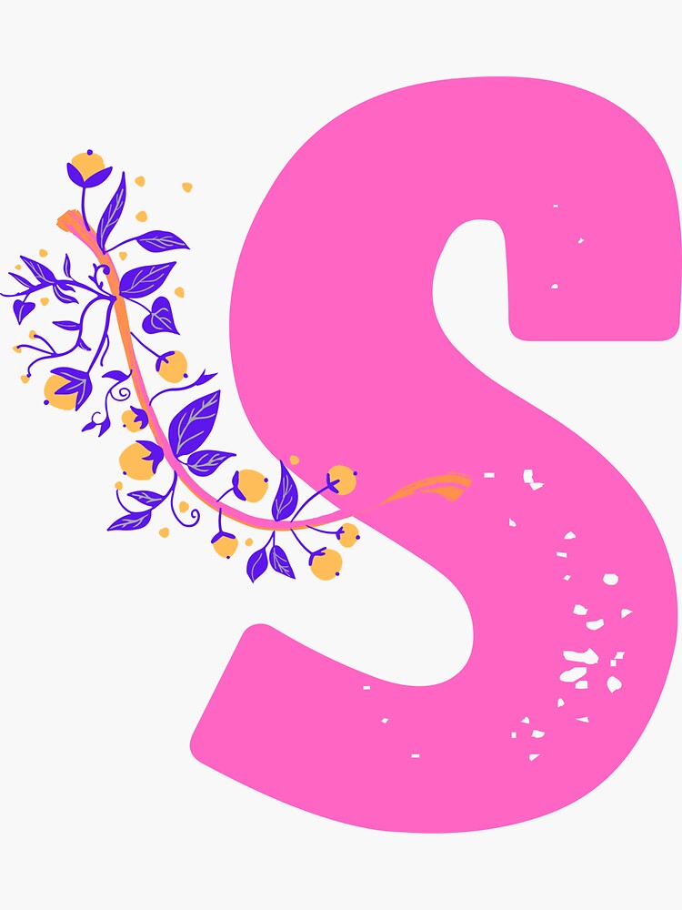 "Letter S Pink Design" Sticker for Sale by LiteFeather1 | Redbubble