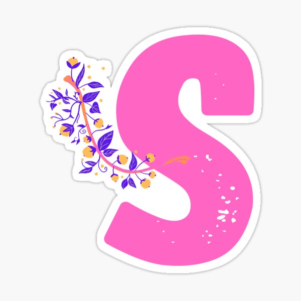 "Letter S Pink Design" Sticker for Sale by LiteFeather1 | Redbubble