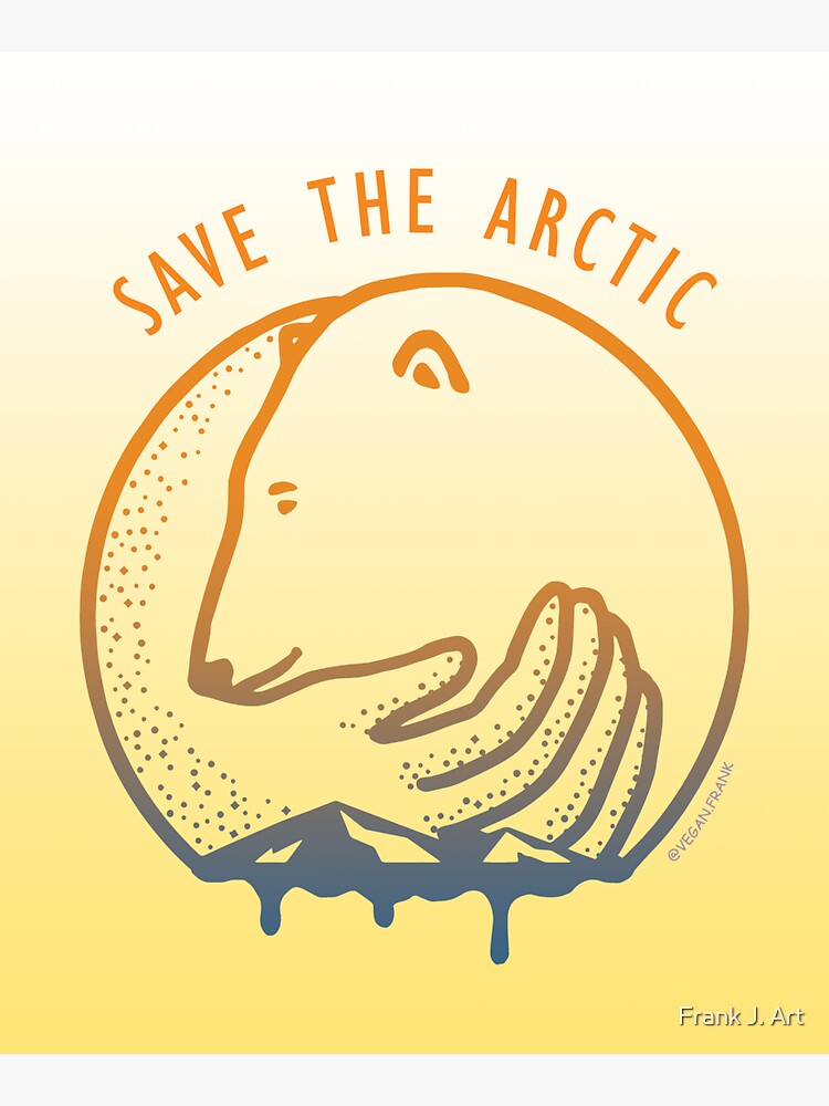 "Save the arctic" Sticker for Sale by grillo-franko | Redbubble