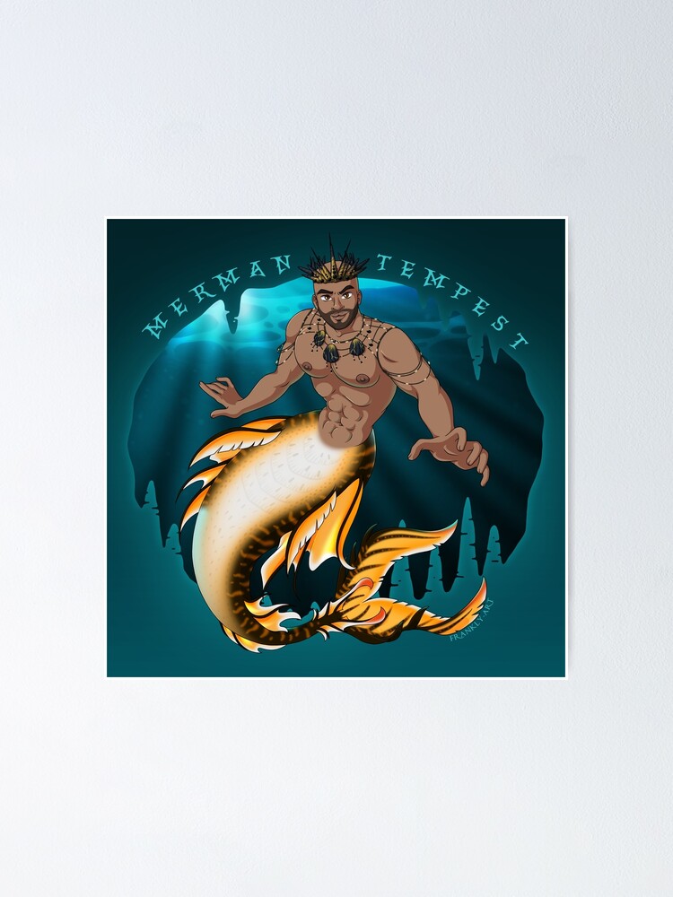 "Commission: @merman_tempest" Poster for Sale by frankly-art | Redbubble