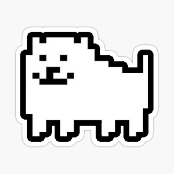 "Dog pixel art Undertale Dog Pixelated animal" Sticker by xenxanses2 ...