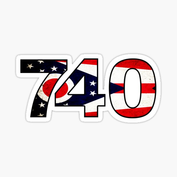 "740 AREA CODE ATHENS OHIO FLAG ZANESVILLE" Sticker for Sale by ...