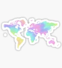 Sticker: Pastel Map | Redbubble