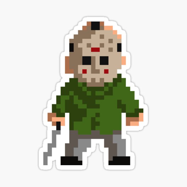 "Pixel Jason" Sticker for Sale by Sam C | Redbubble