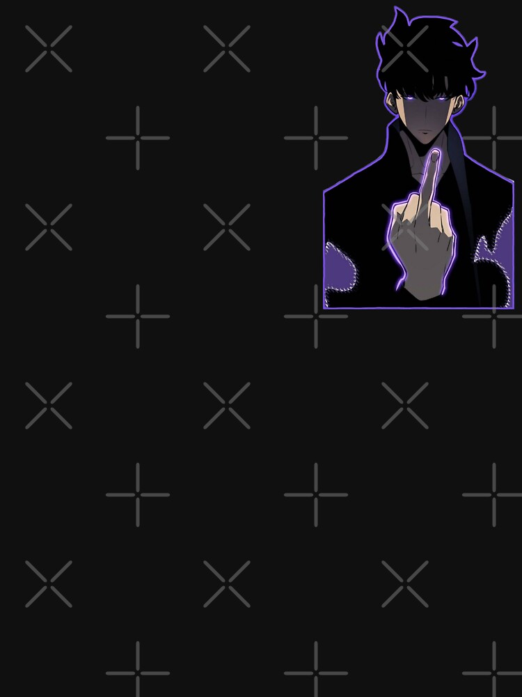 "Solo Leveling - Sung Jin Woo Middle Finger" Active T-Shirt for Sale by ...