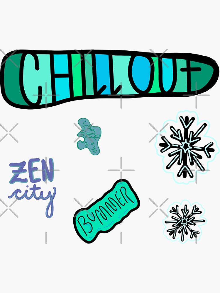 "Chill Out sticker pack" Sticker for Sale by MoonbeamPhoto | Redbubble