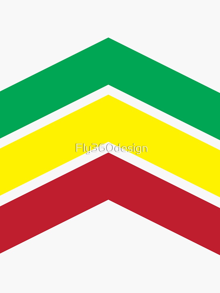 "Green Yellow and Red Rastafari Jah Army" Sticker by Fly360design ...
