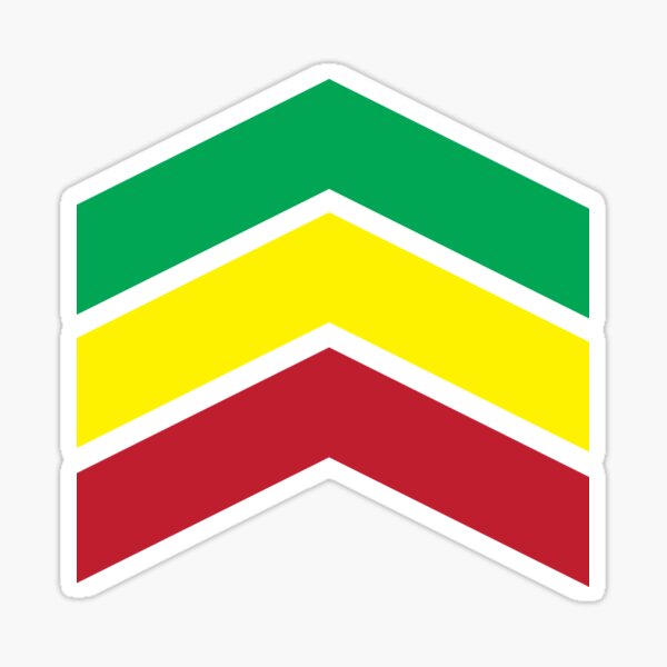 "Green Yellow and Red Rastafari Jah Army" Sticker for Sale by ...