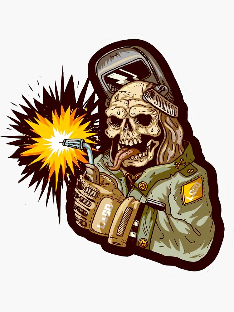 "welding zombie-cute gift for welders " Sticker for Sale by ...