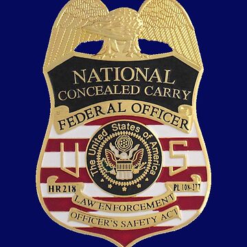 "Federal Officer National Concealed Carry Badge" Sticker for Sale by ...