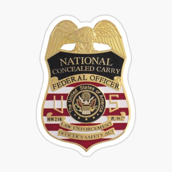 "Federal Officer National Concealed Carry Badge" Sticker for Sale by ...
