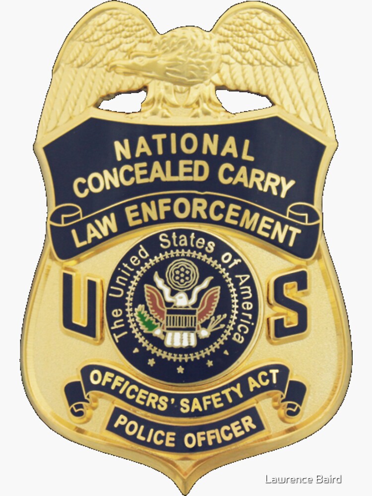 "Police Officer National Concealed Carry Badge" Sticker for Sale by ...