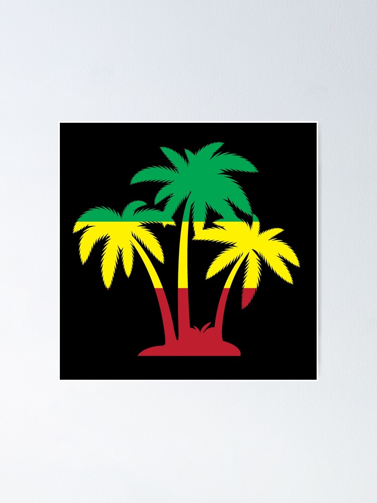 "Rasta palm tree" Poster by Fly360design | Redbubble