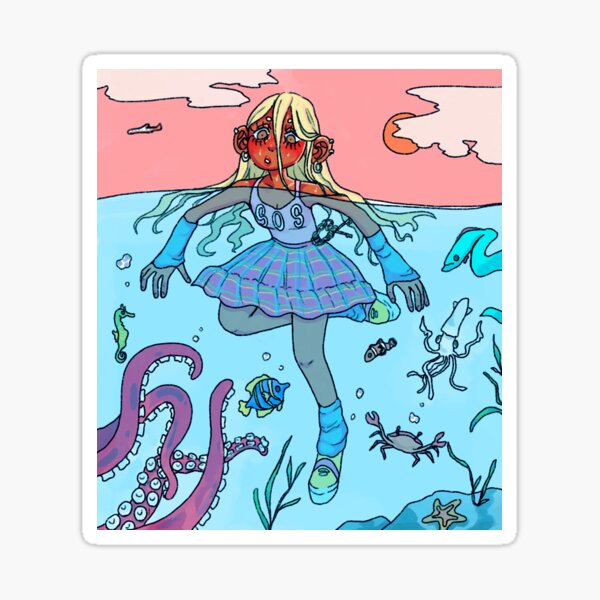 "Stranded" Sticker by Foxtearsart | Redbubble