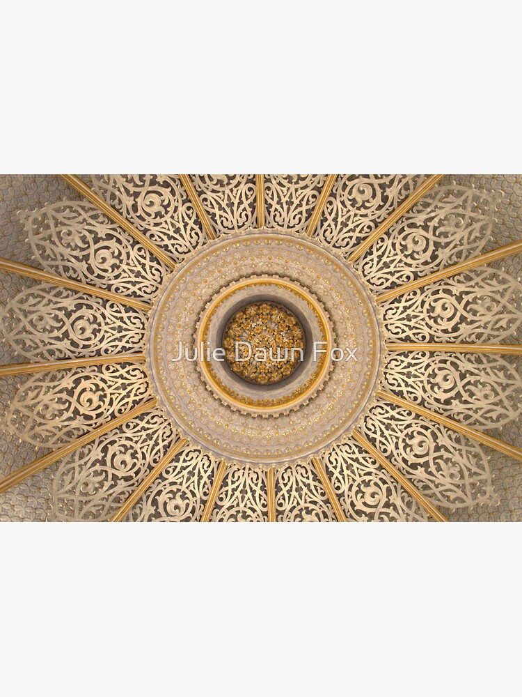 "Dreamy Islamic Ceiling Rose in Grey and Gold" Sticker by juliedawnfox ...