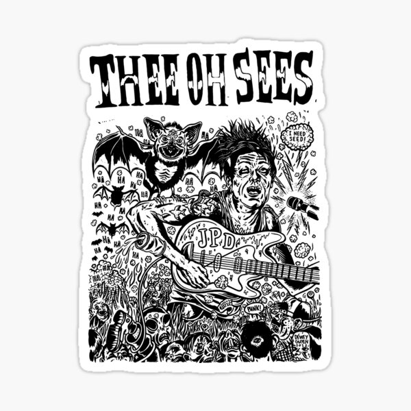 "Thee Oh Sees Band" Sticker by tatumkoer | Redbubble