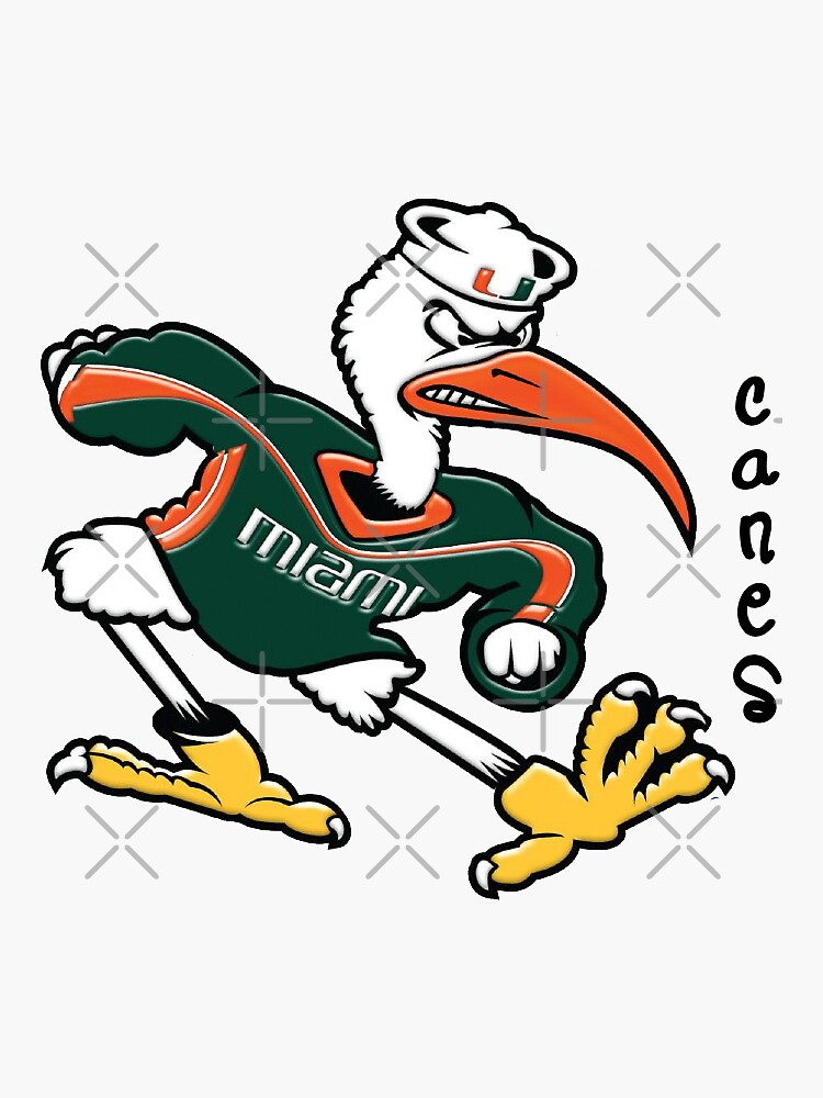 "University of Miami Sebastian" Sticker for Sale by gabby219 | Redbubble