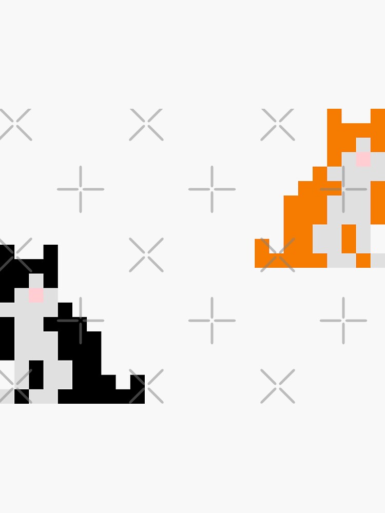 "Pixel Cats" Sticker for Sale by Janelleybean | Redbubble