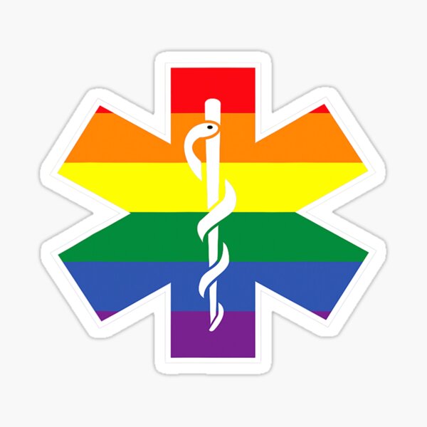"Lgbt Paramedic Emt Gay Pride Homosexual First Responder" Sticker for ...