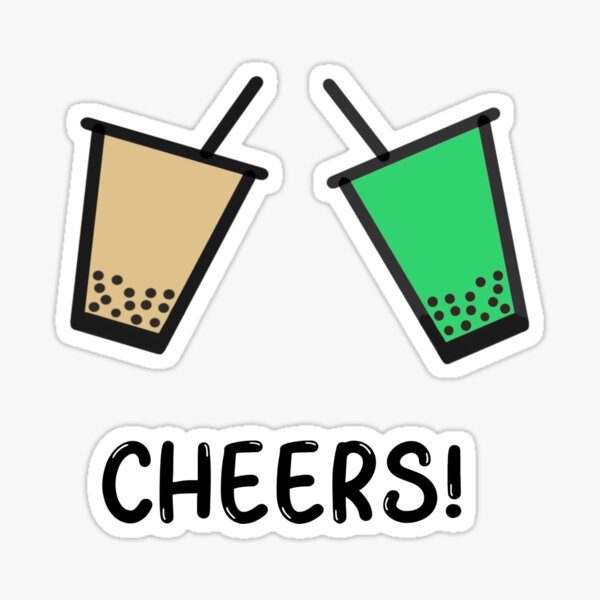 "Cheers!" Sticker for Sale by PhatTabby | Redbubble