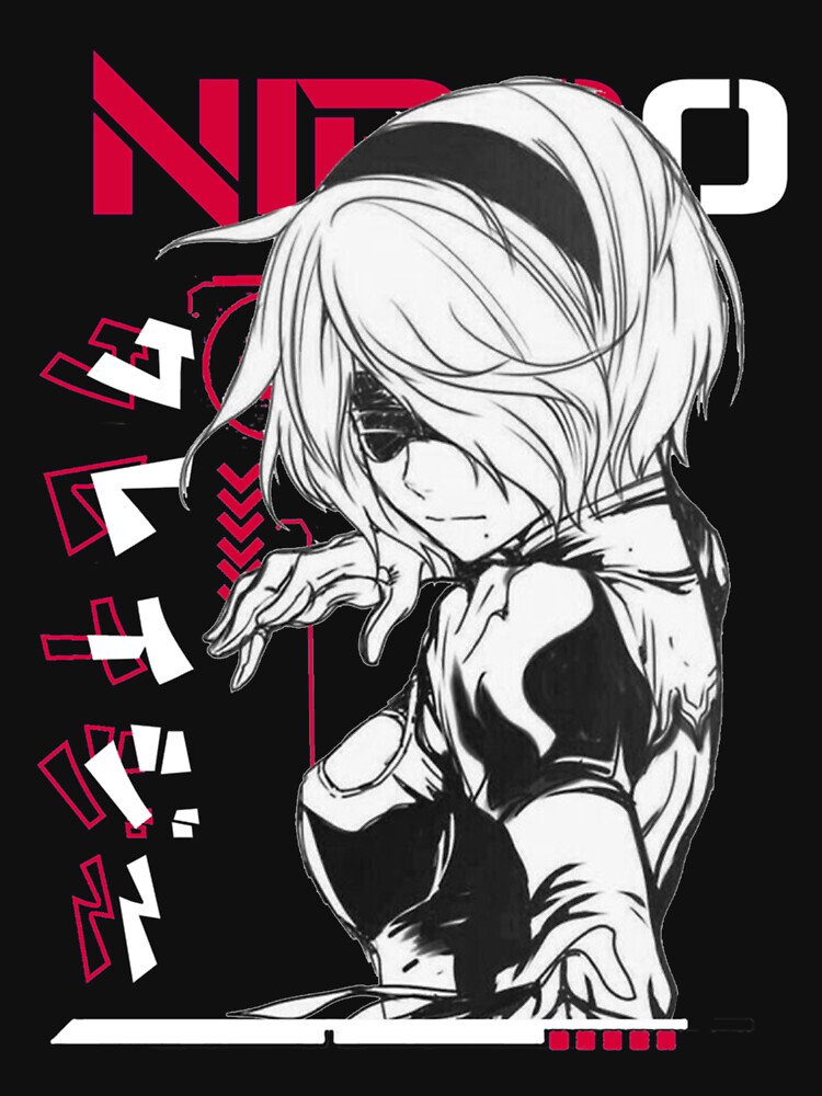"nier automata 2B Tshirt mask" T-shirt for Sale by GunnerKertzmann ...