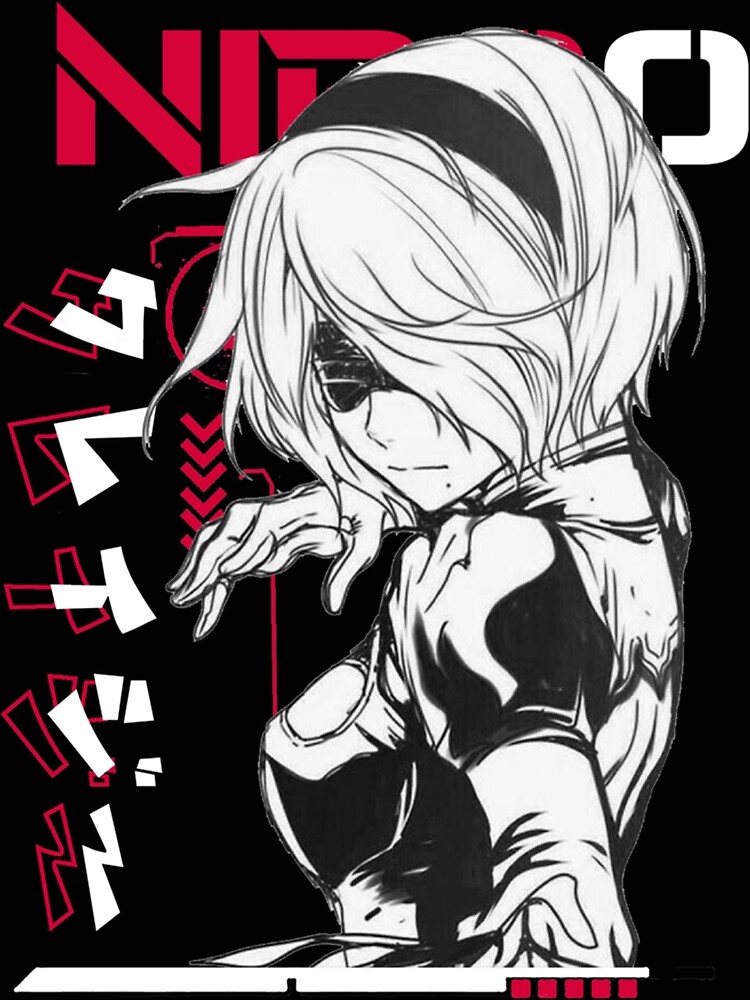 "nier automata 2B Tshirt mask" Poster by GunnerKertzmann | Redbubble
