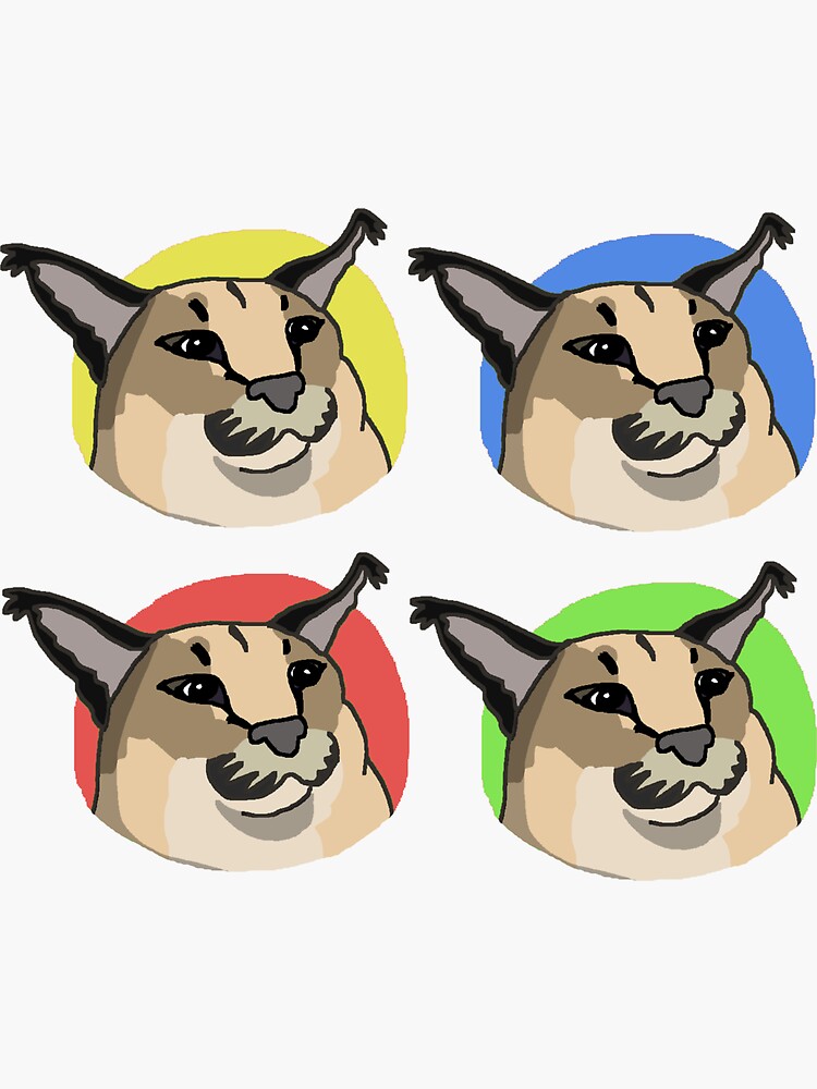 Pegatina «Patrón de círculo de color cuádruple Big Floppa» de Maxtown ...