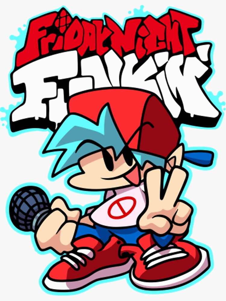 "Friday Night Funkin Boyfriend" Sticker for Sale by SharonGidley ...