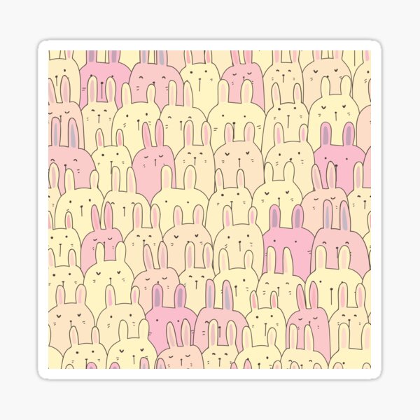 "Bunny rabbits" Sticker by earthlingtees | Redbubble