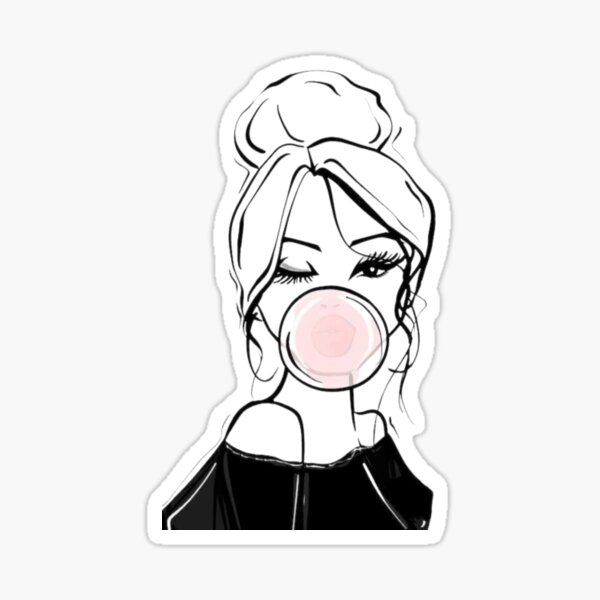 "Girl Cool Art" Sticker for Sale by sh-shopping | Redbubble