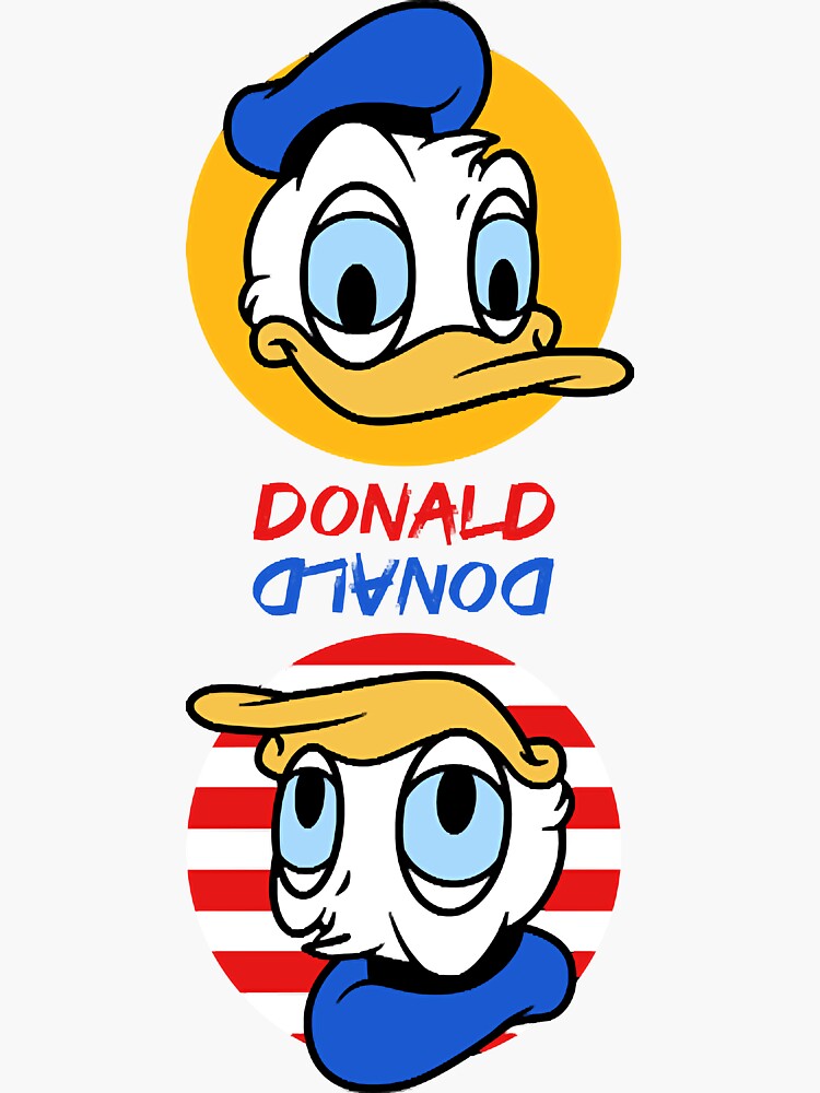"Donald Donald " Sticker for Sale by aysConrado4 | Redbubble