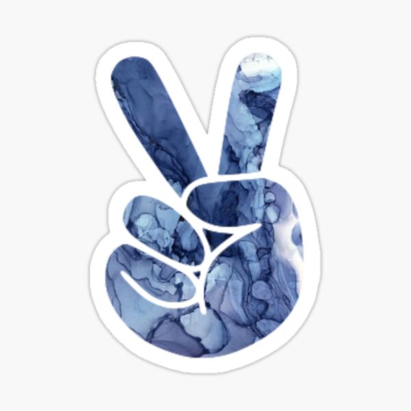 "Blue Peace Sign" Sticker for Sale by lpaynew | Redbubble