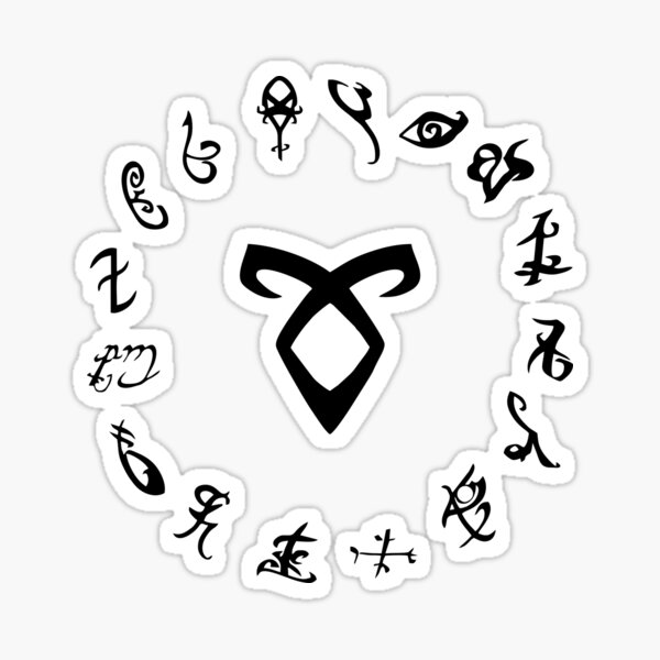 "All Runes Symbol - Shadowhunters" Sticker for Sale by franklincerbera ...