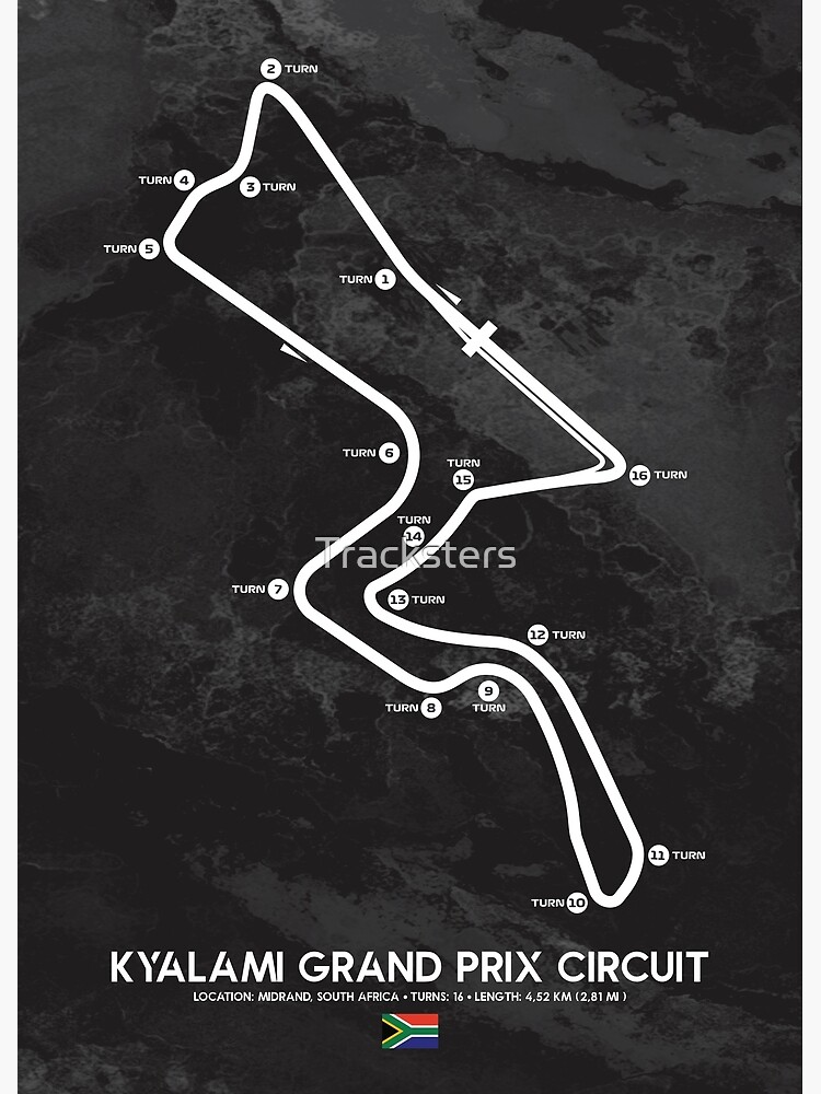 "Kyalami Racing Circuit Grand Prix" Poster by Tracksters | Redbubble