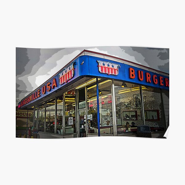 "burgerville usa" Poster for Sale by brucedickson | Redbubble