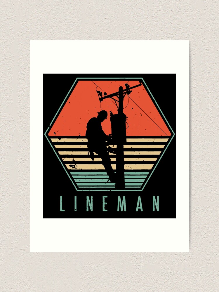 "Vintage lineman retro linework,lineworker,power lineman,tradesman ...