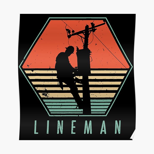 "Vintage lineman retro linework,lineworker,power lineman,tradesman ...