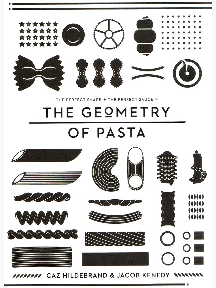 The Geometry Of Pasta Premium Matte Vertical Poster Designed & Sold By ...
