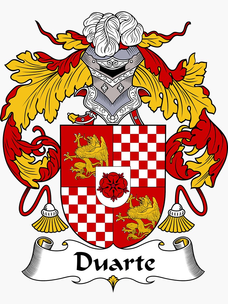 "Duarte Coat of Arms/ Duarte Family Crest" Sticker for Sale by ...