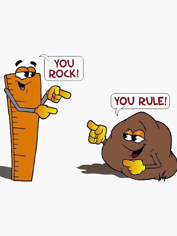 "You Rock, You Rule T-Shirt" Sticker by AJ-DS21 | Redbubble