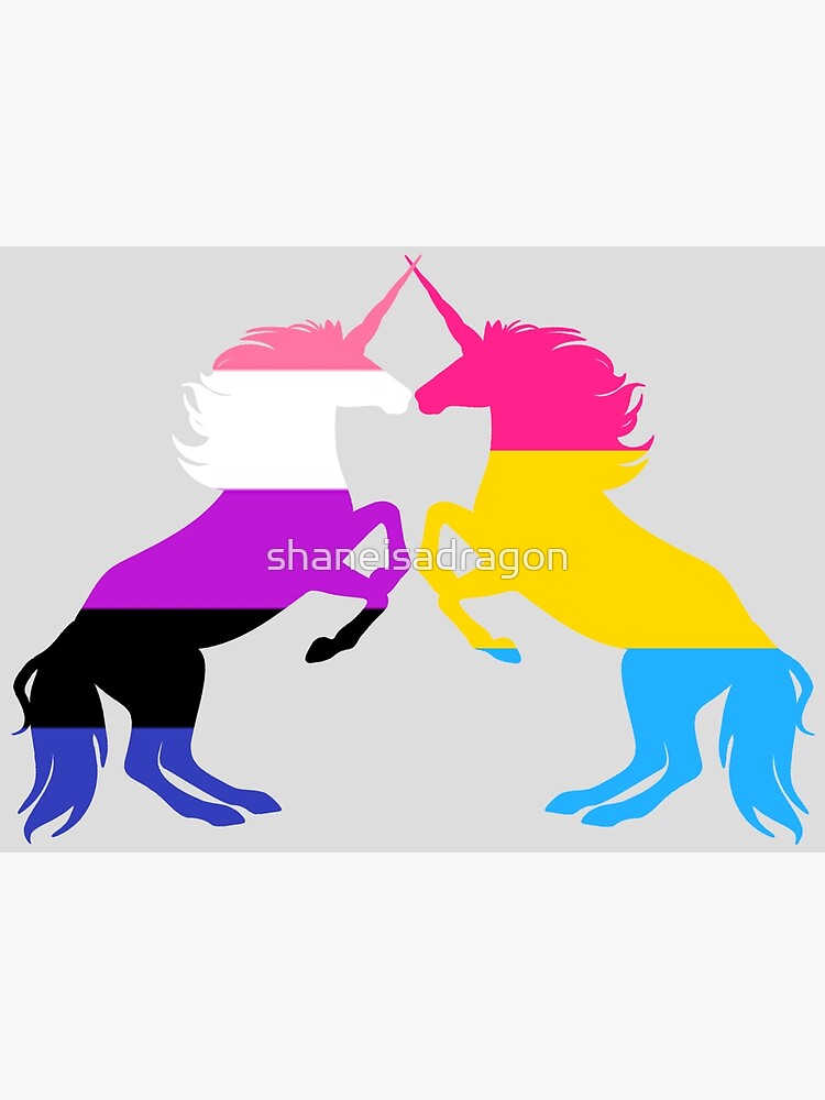 Pansexual Genderfluid Pride Unicorns Poster Von Shaneisadragon