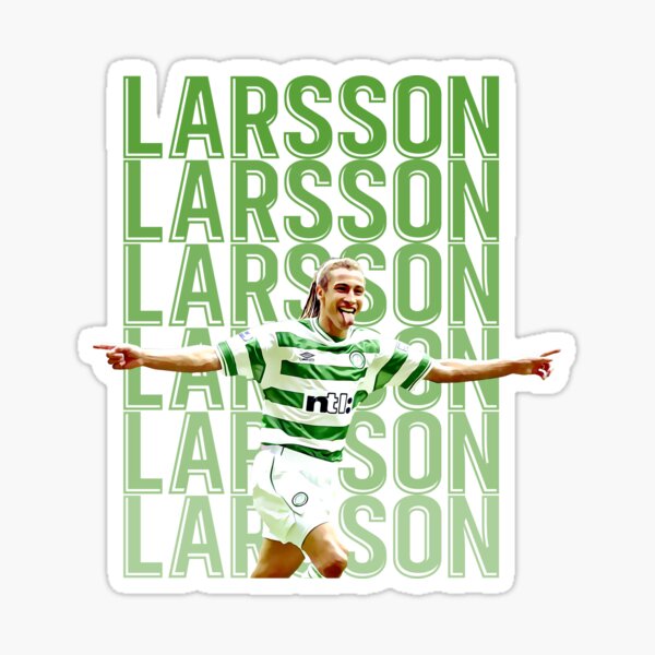 "Henrik Larsson Celtic Sweden Legend" Sticker for Sale by FootyGraphs ...