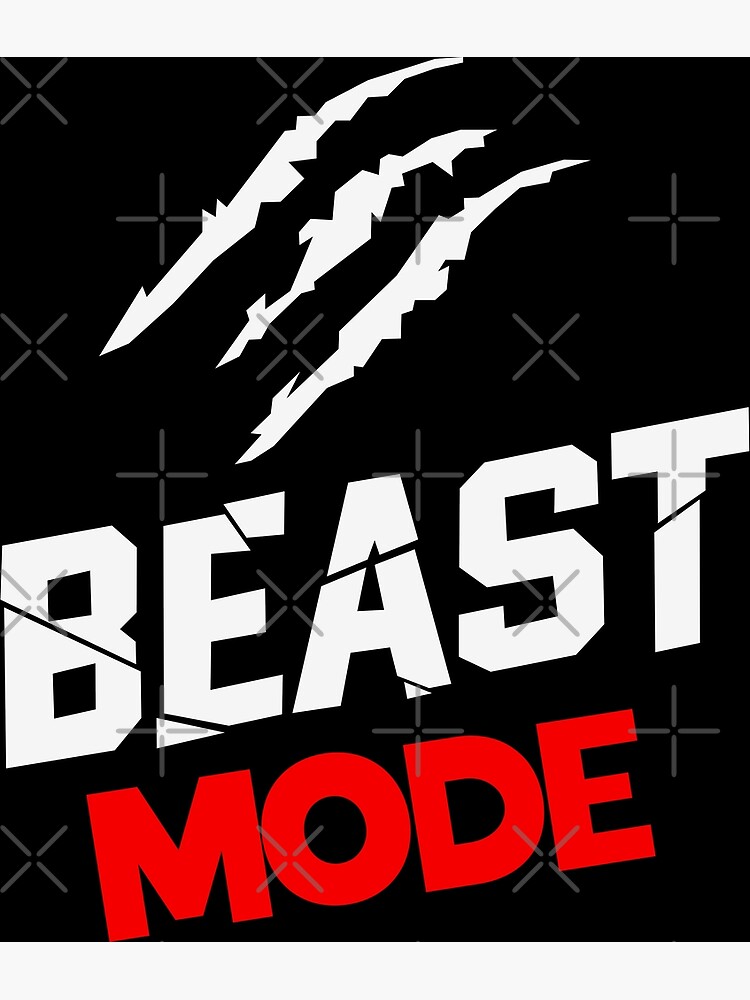 "Beast Mode (red)" Poster for Sale by ZODSTER | Redbubble