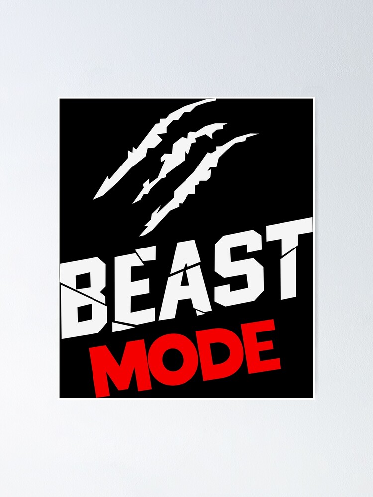 "Beast Mode (red)" Poster for Sale by ZODSTER | Redbubble