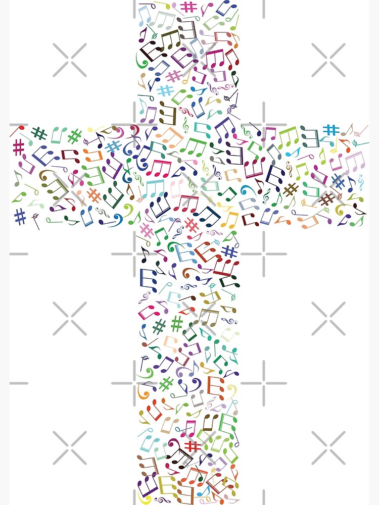 Póster «Notas musicales de la cruz de Jesús» de iTrending | Redbubble