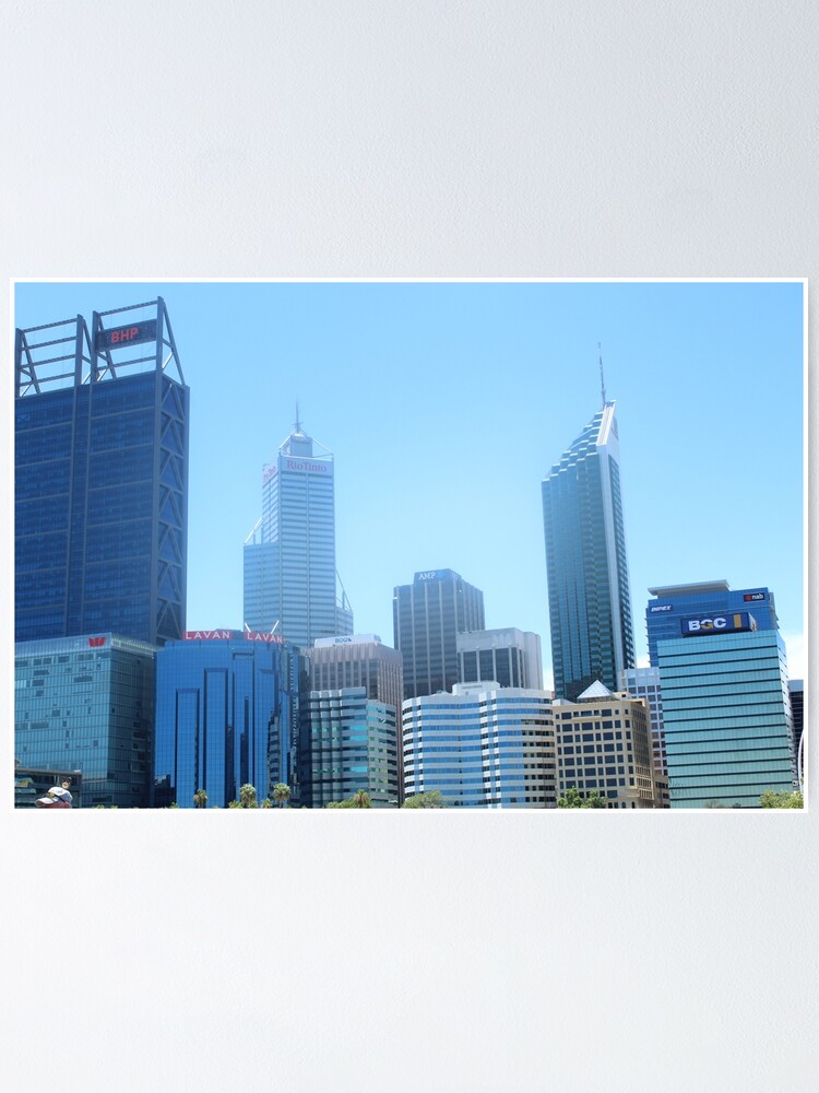 "Perth Skyline Australia" Poster by Lantheriel | Redbubble